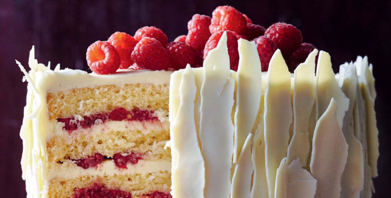 White Chocolate Raspberry Cake