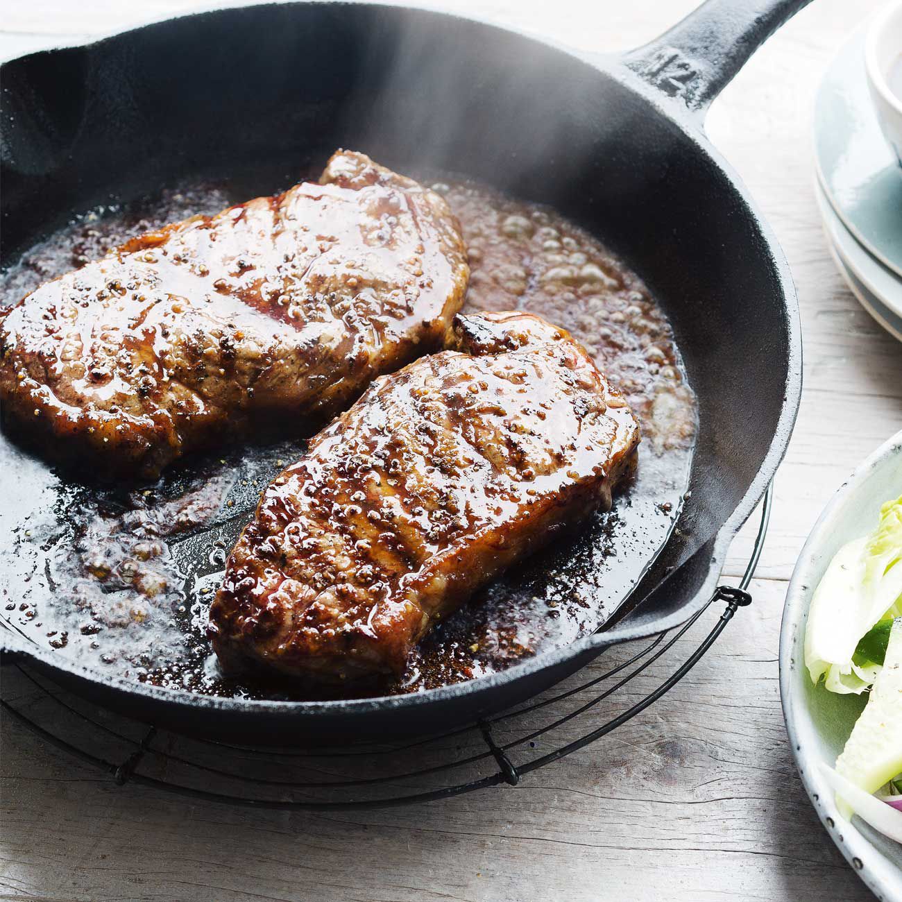 Whisky-Glazed Steaks Recipe | Woolworths