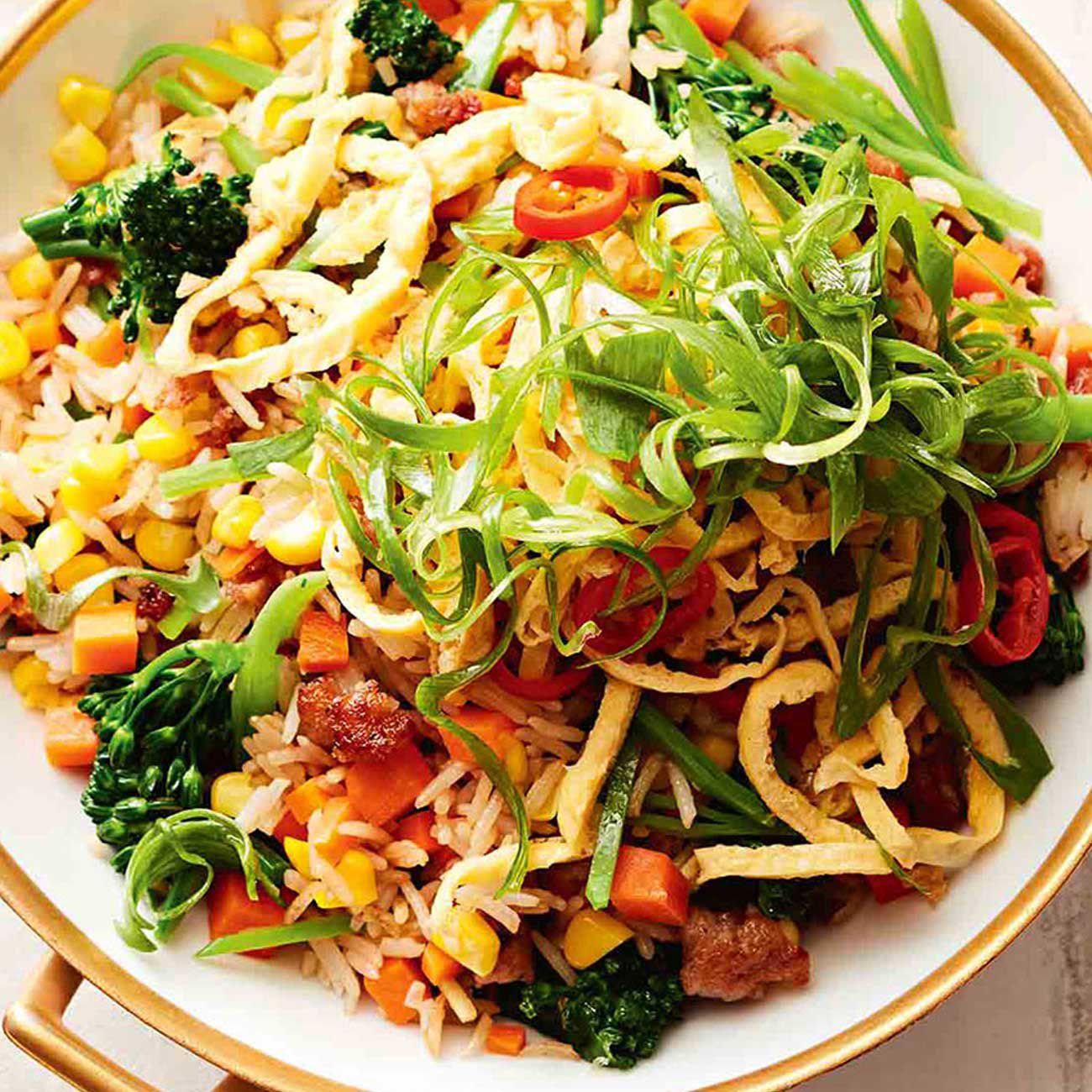 Jeweled Fried Rice With Pork Recipe | Woolworths