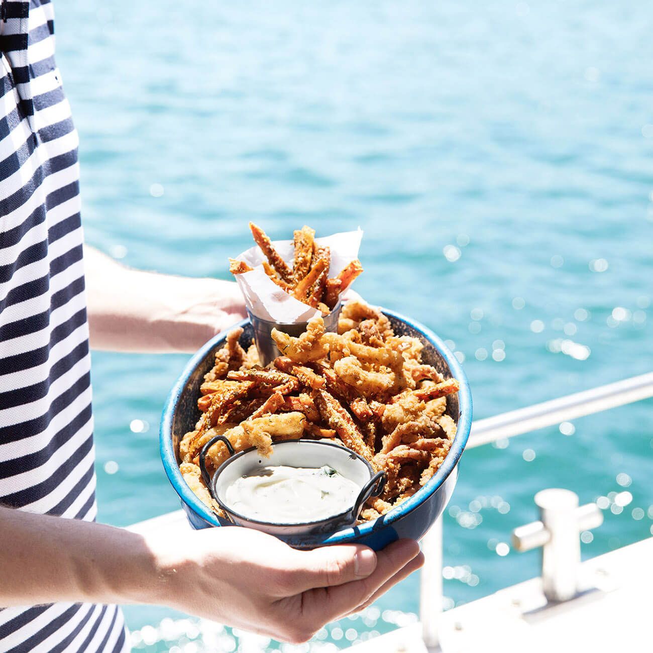 Crispy Fried Squid With Dukkah Fries Recipe | Woolworths