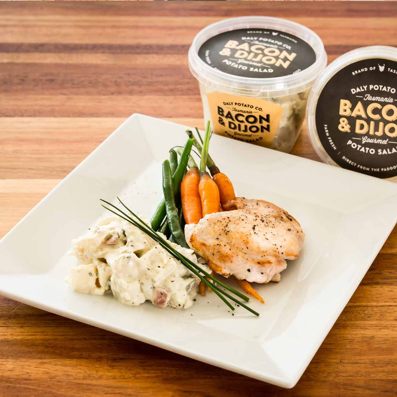 Daly Potato Bacon & Dijon Potato Salad With Chargrilled Chicken Recipe ...