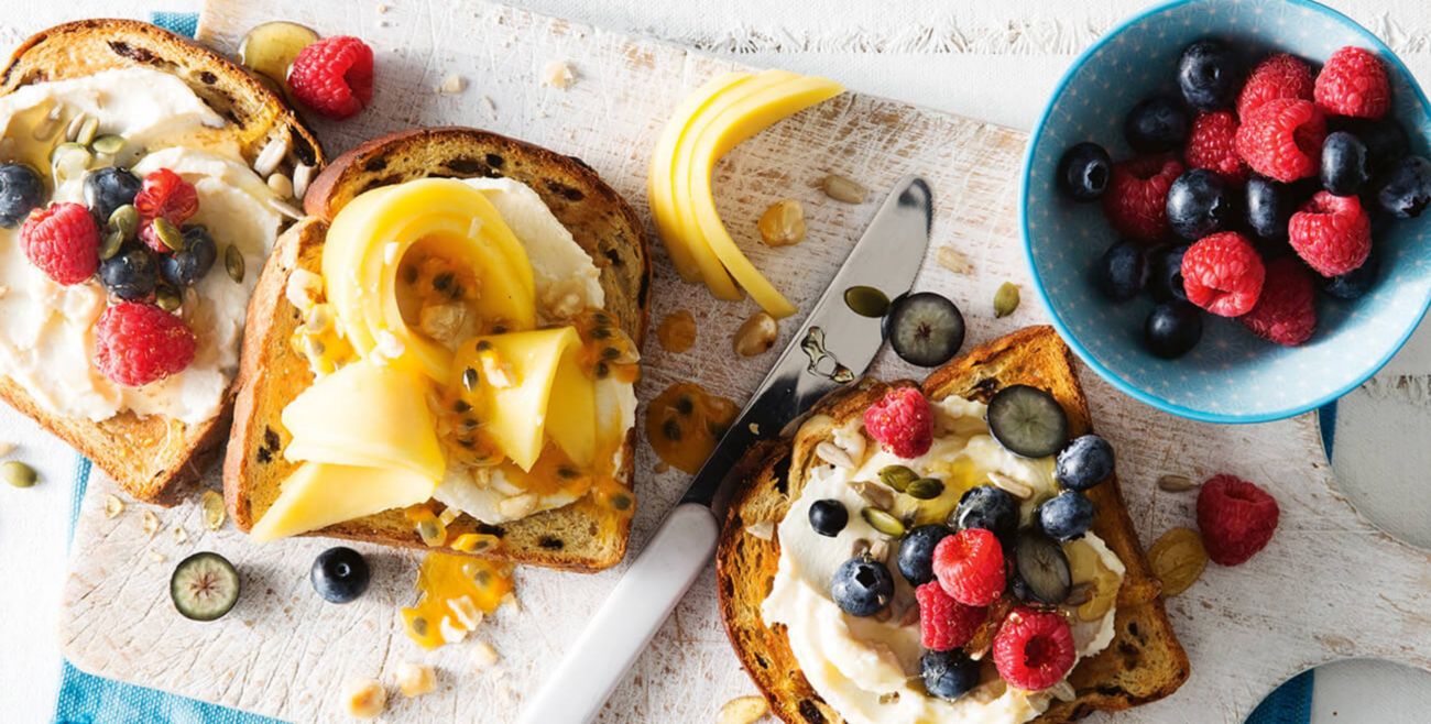 Fruit Toast with Ricotta, Fruit & Seeds Recipe | Woolworths
