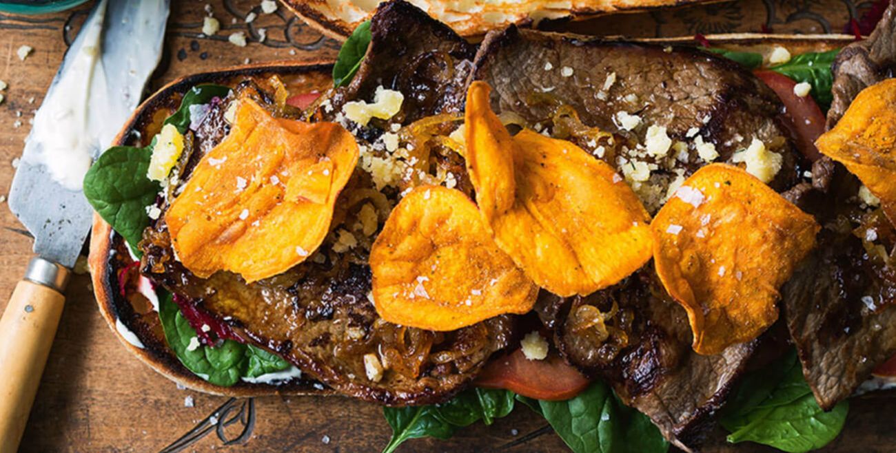 Steak Sub With Sweet Potato Chips Recipe | Woolworths