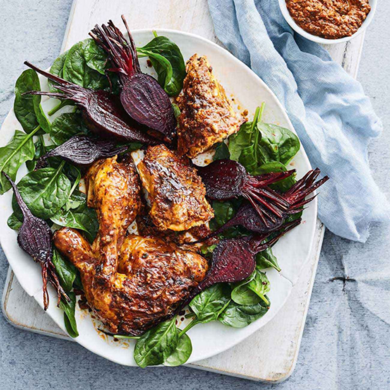 Roast Chicken With Spicy Red Pesto Recipe | Woolworths