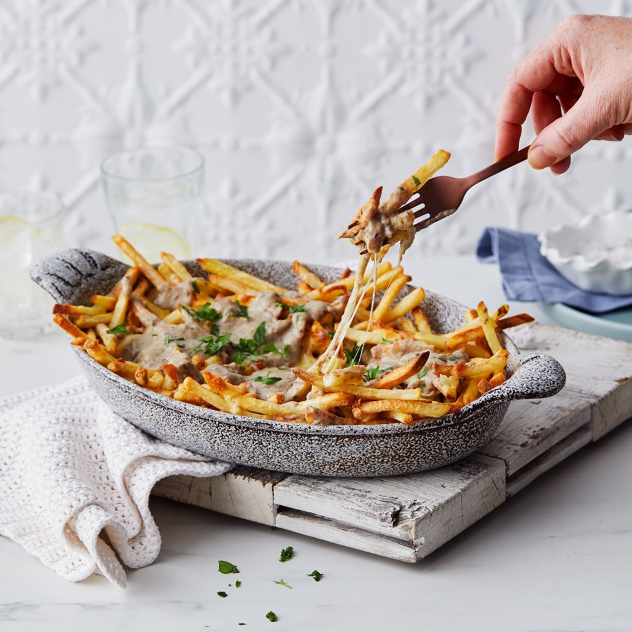 Creamy Mushroom Loaded Fries Recipe | Woolworths