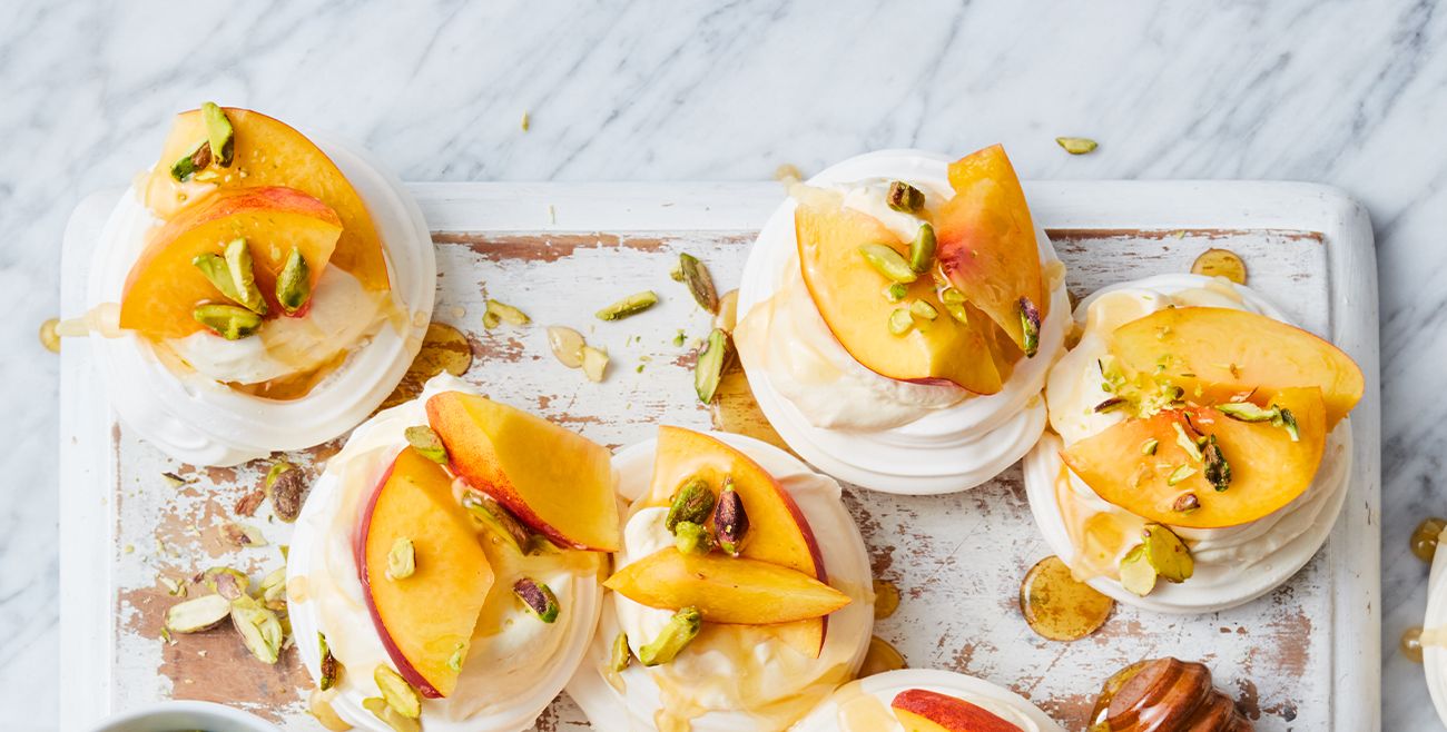 Peaches & Cream Mini Pavs Recipe | Woolworths