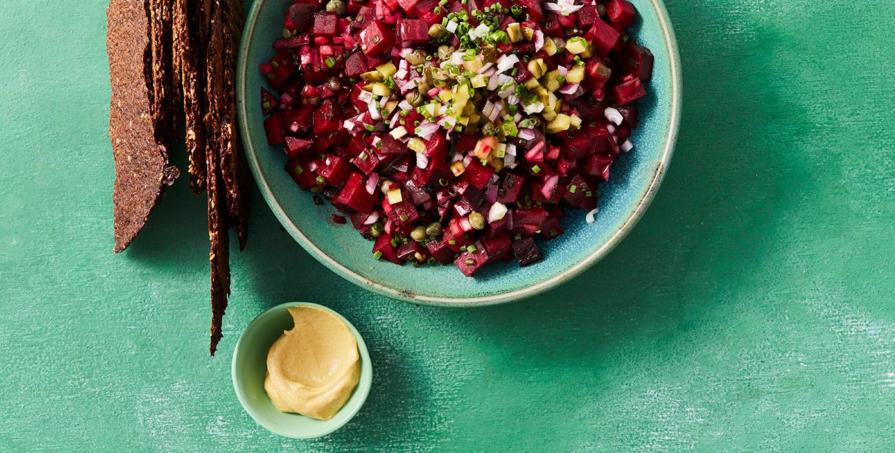 Vegan Beet Tartare With Beetroot Leaf Crisps Recipe | Woolworths