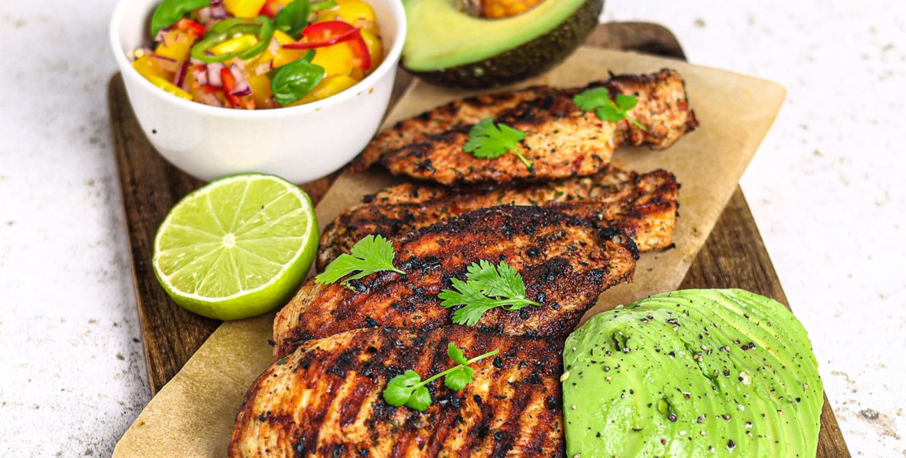 Peri Peri Chicken with Mango, Avocado & Lime Dressing Recipe | Woolworths
