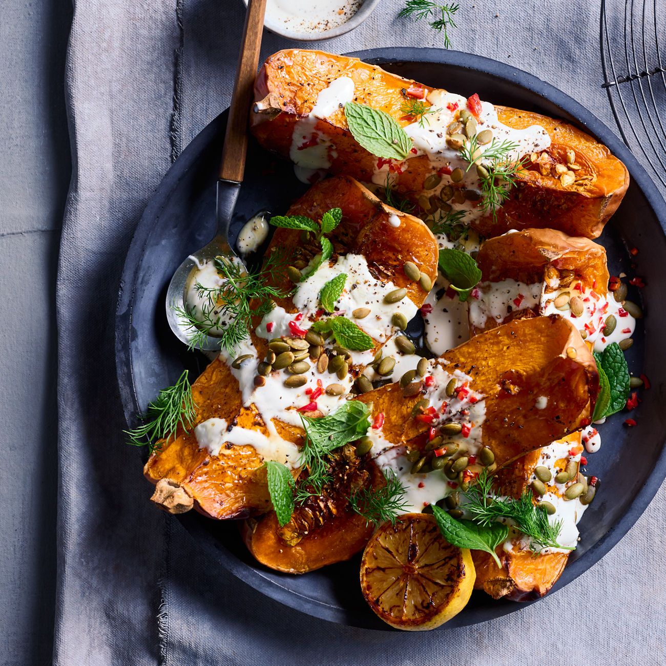Roasted pumpkin with whipped feta & honey Recipe | Woolworths