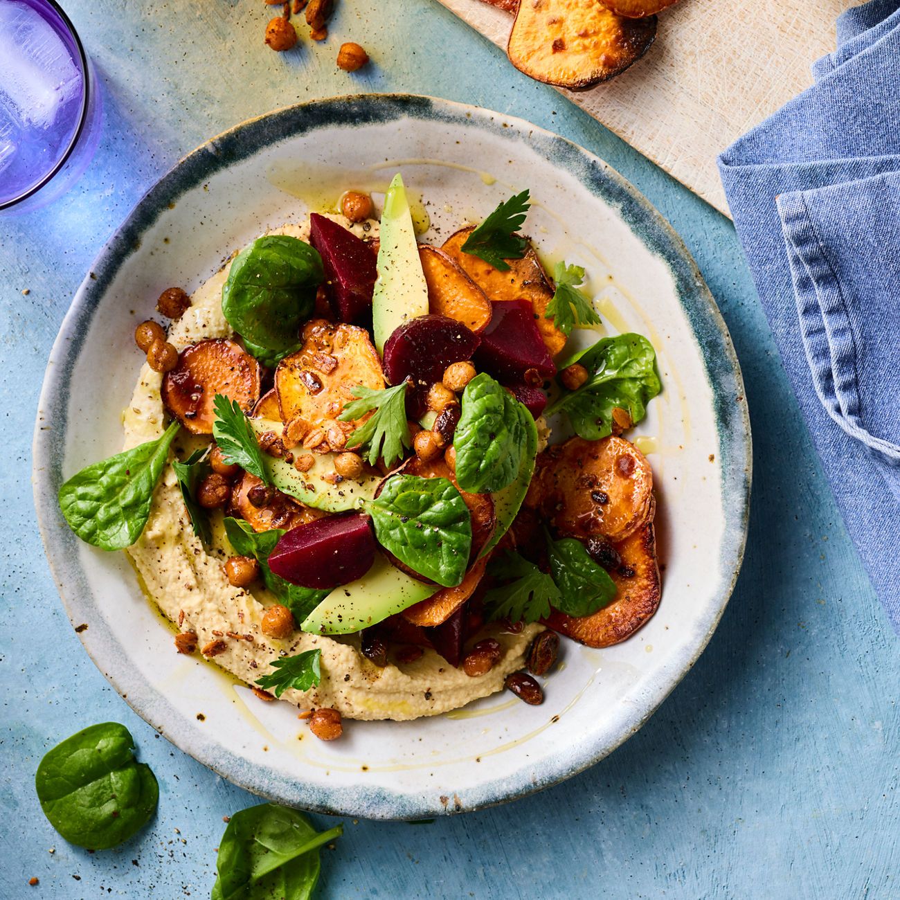 Loaded hummus & vegetable bowl with pistachio granola Recipe | Woolworths