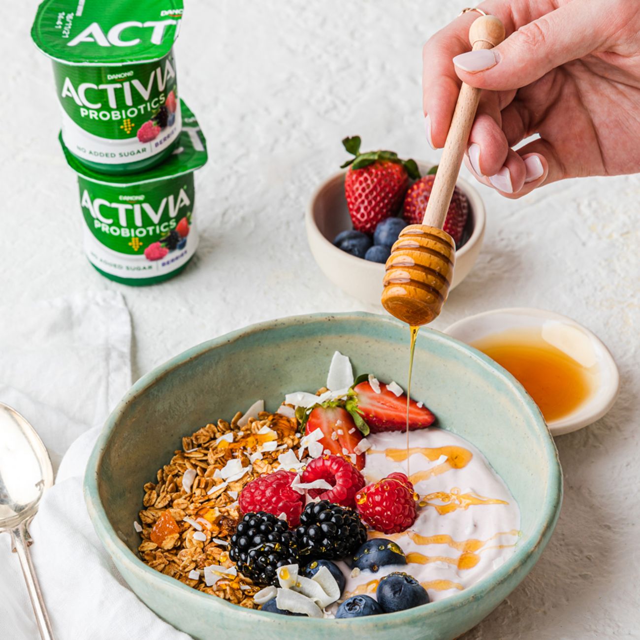 Activia Probiotic Mixed Berry Smoothie Bowl Recipe | Woolworths