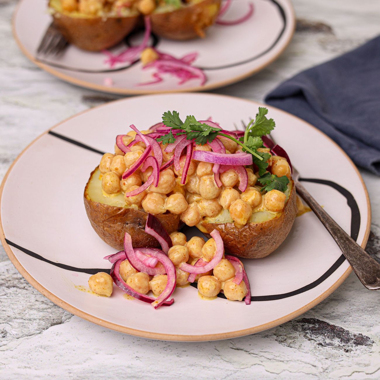 Coronation Chickpea Jacket Potatoes Recipe | Woolworths