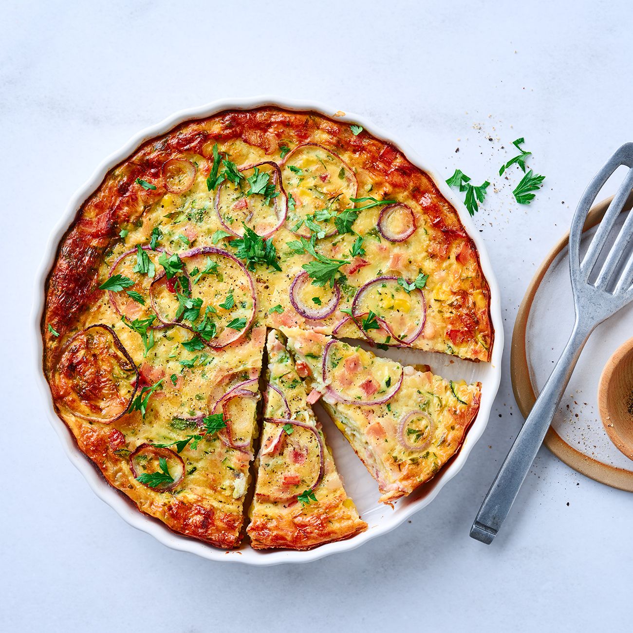 Bacon & Veggie Crustless Quiche Recipe | Woolworths