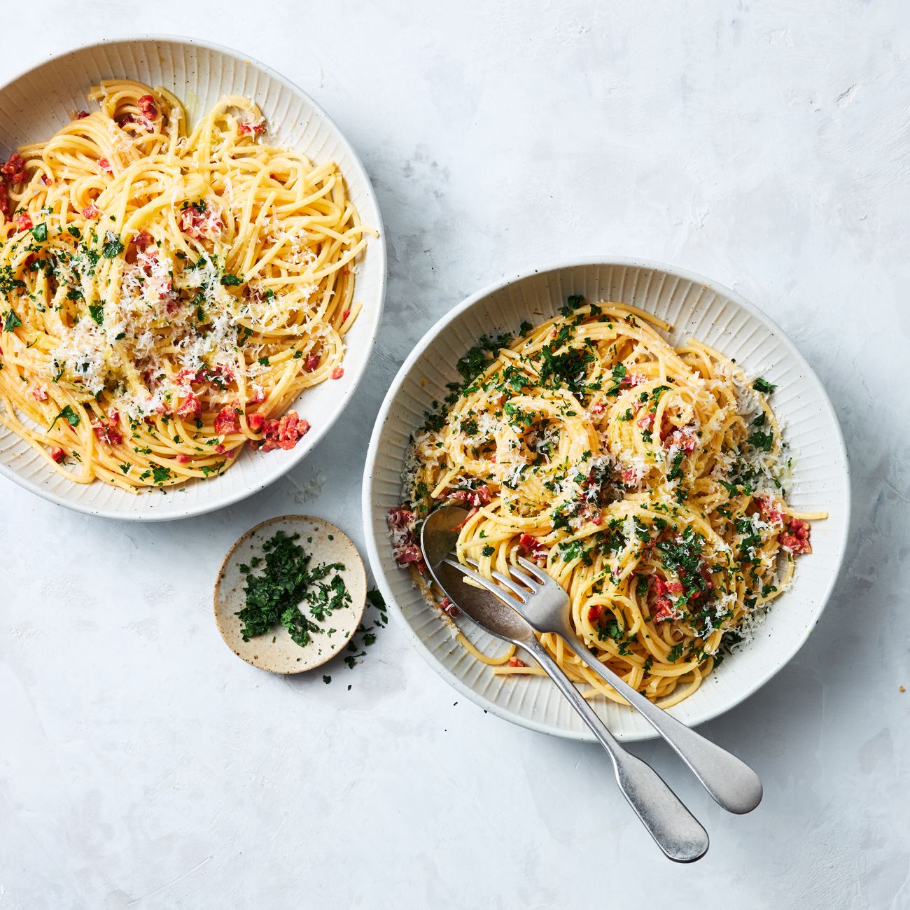 Garlic Chorizo & Parsley Spaghetti with Parmesan Recipe | Woolworths