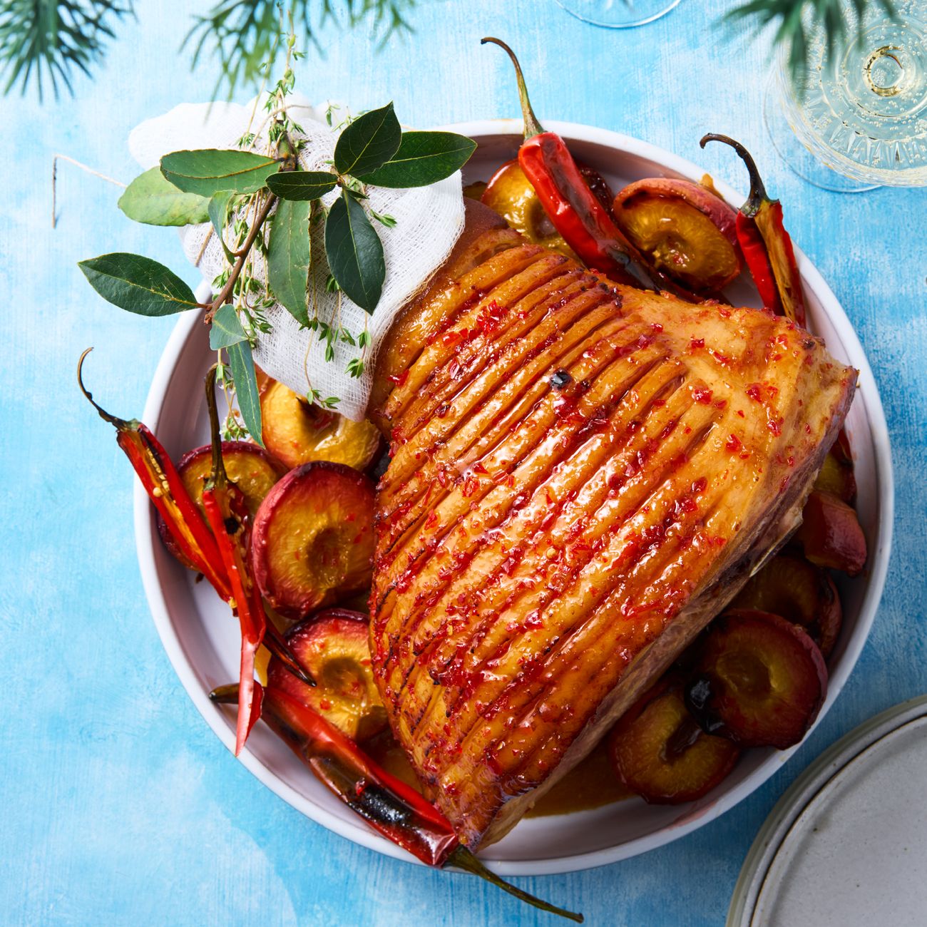 Sticky Peach & Hot Honey Glazed Ham Recipe | Woolworths