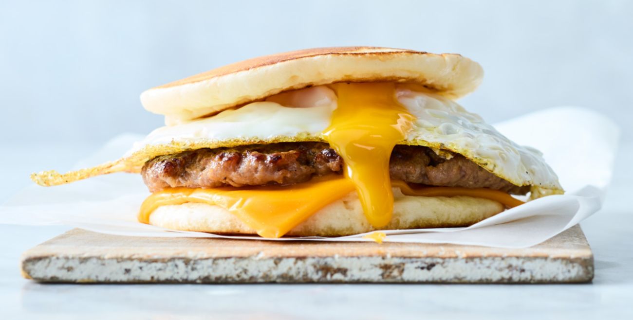 Pancake brekkie burger Recipe Woolworths