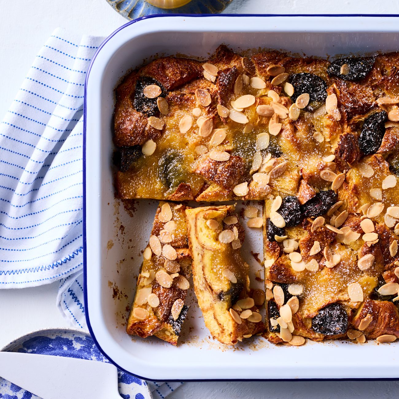Lemon & spiced almond croissant cake with prunes Recipe | Woolworths