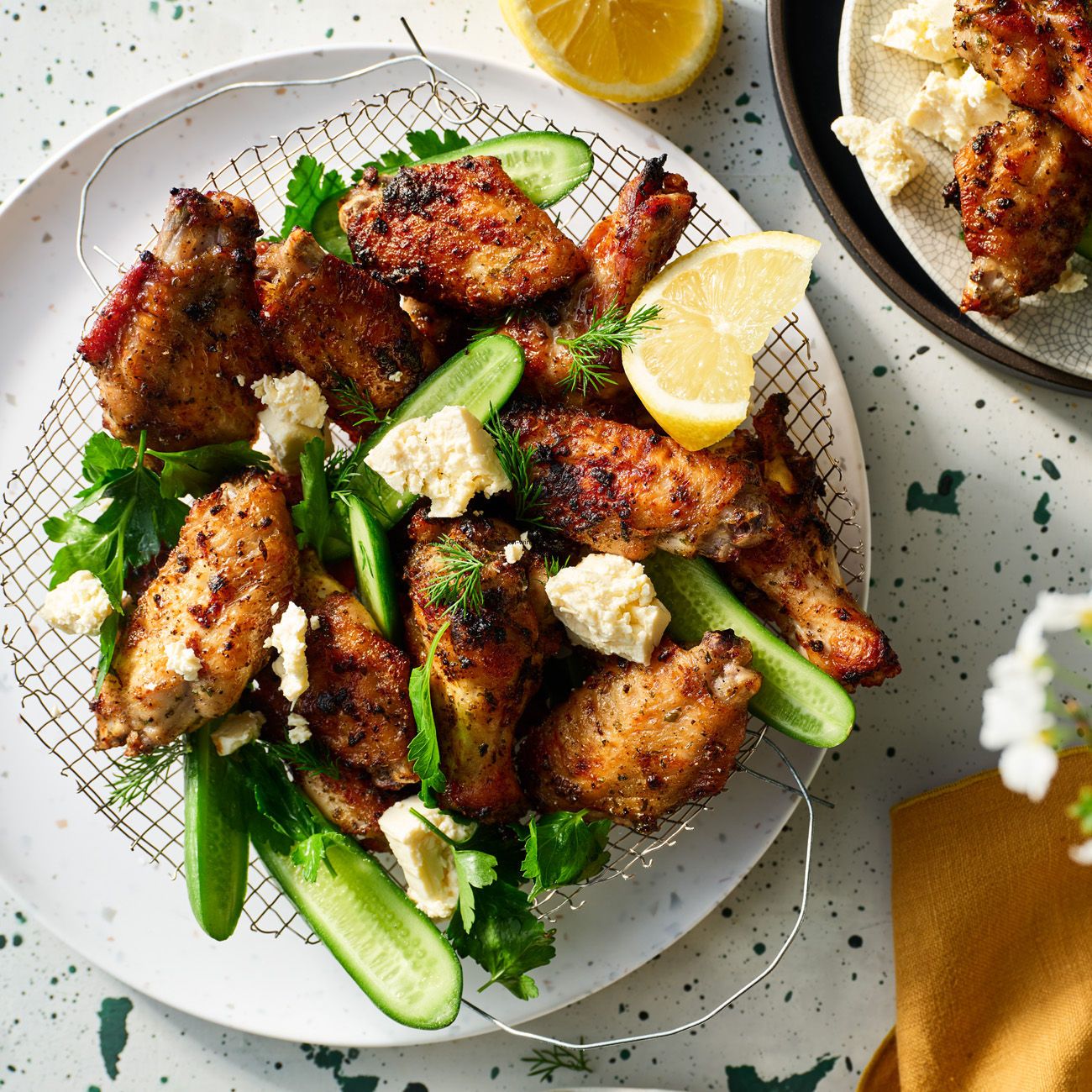 Air-fryer Greek-style chicken wings Recipe | Woolworths