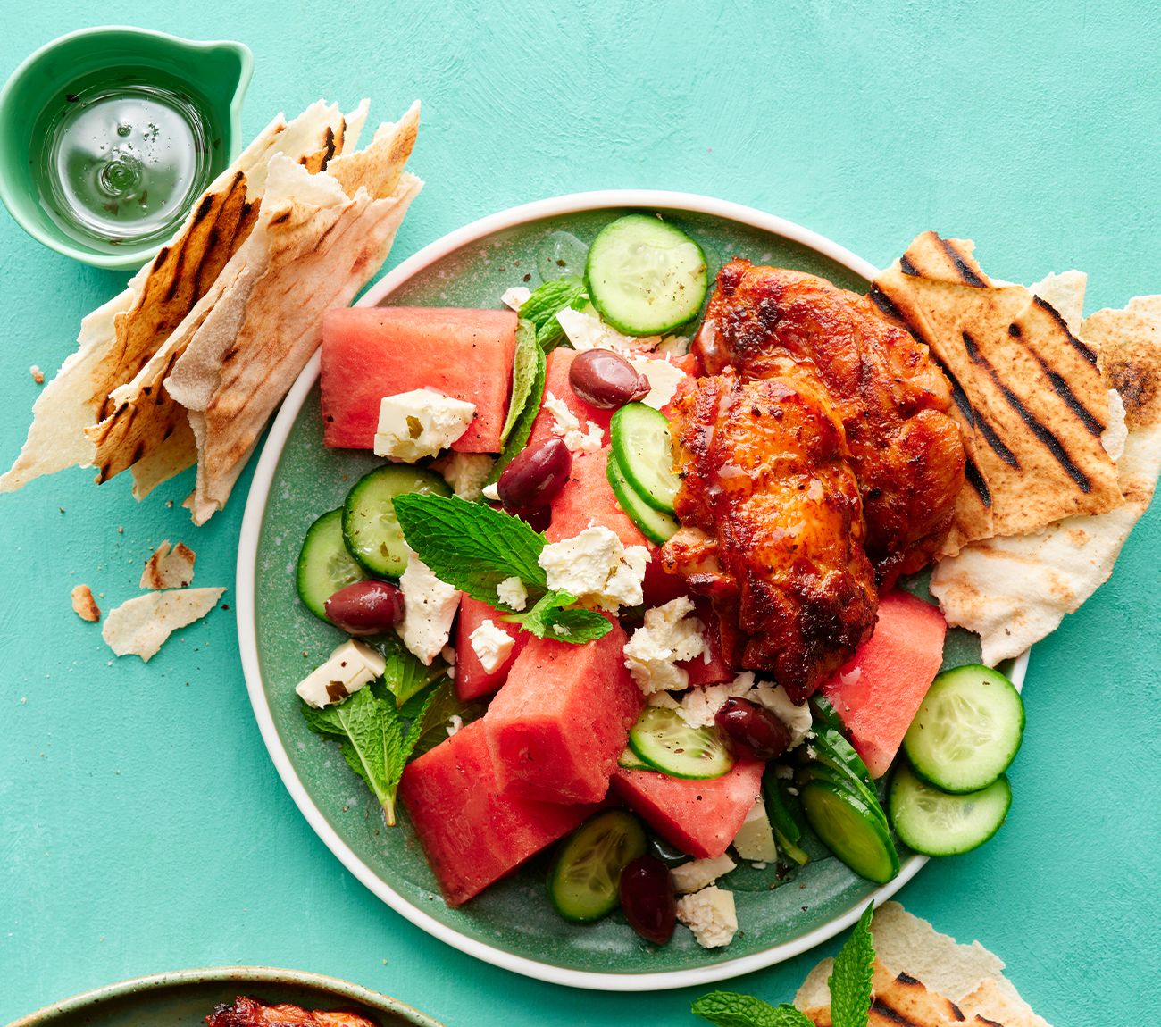 Fried Chicken And Watermelon