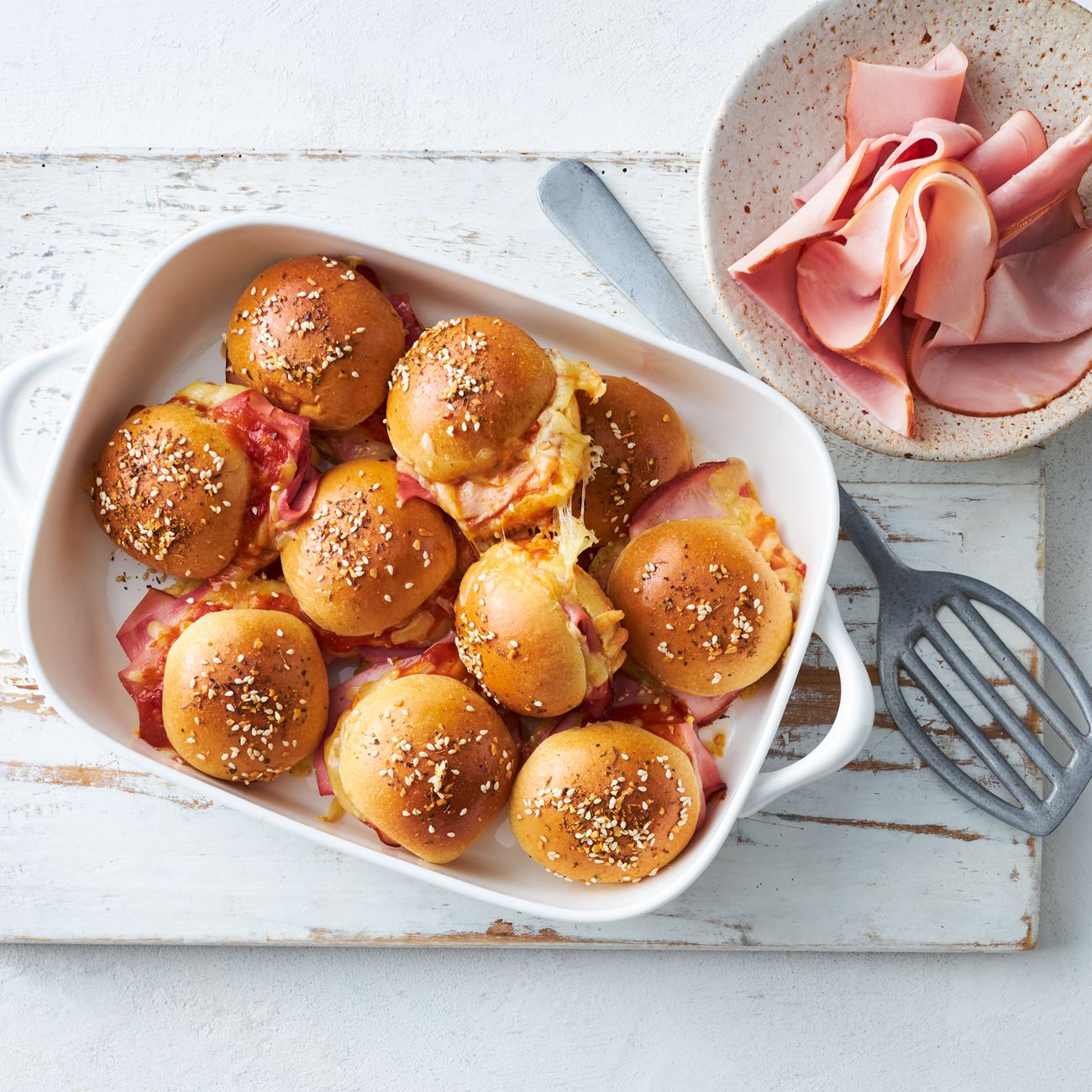 Traybake Ham Sliders Recipe | Woolworths
